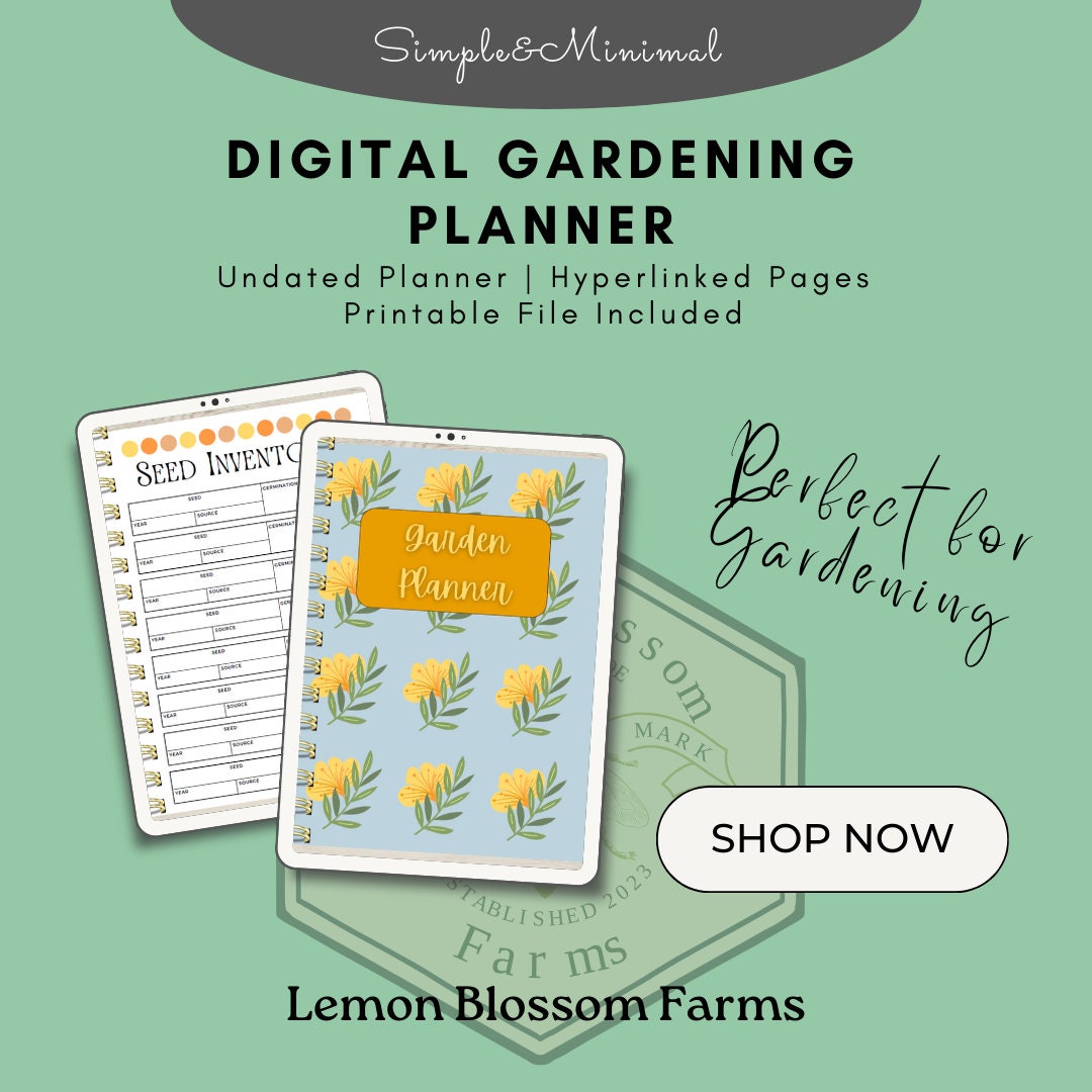 Digital Garden Planner With Printable File - Etsy