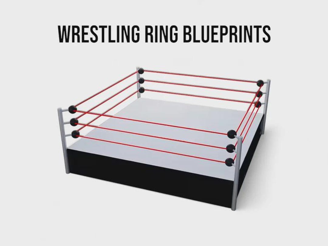 Pro Wrestling Ring Blueprints: Build a Full Size Ring Plans (PDF ...