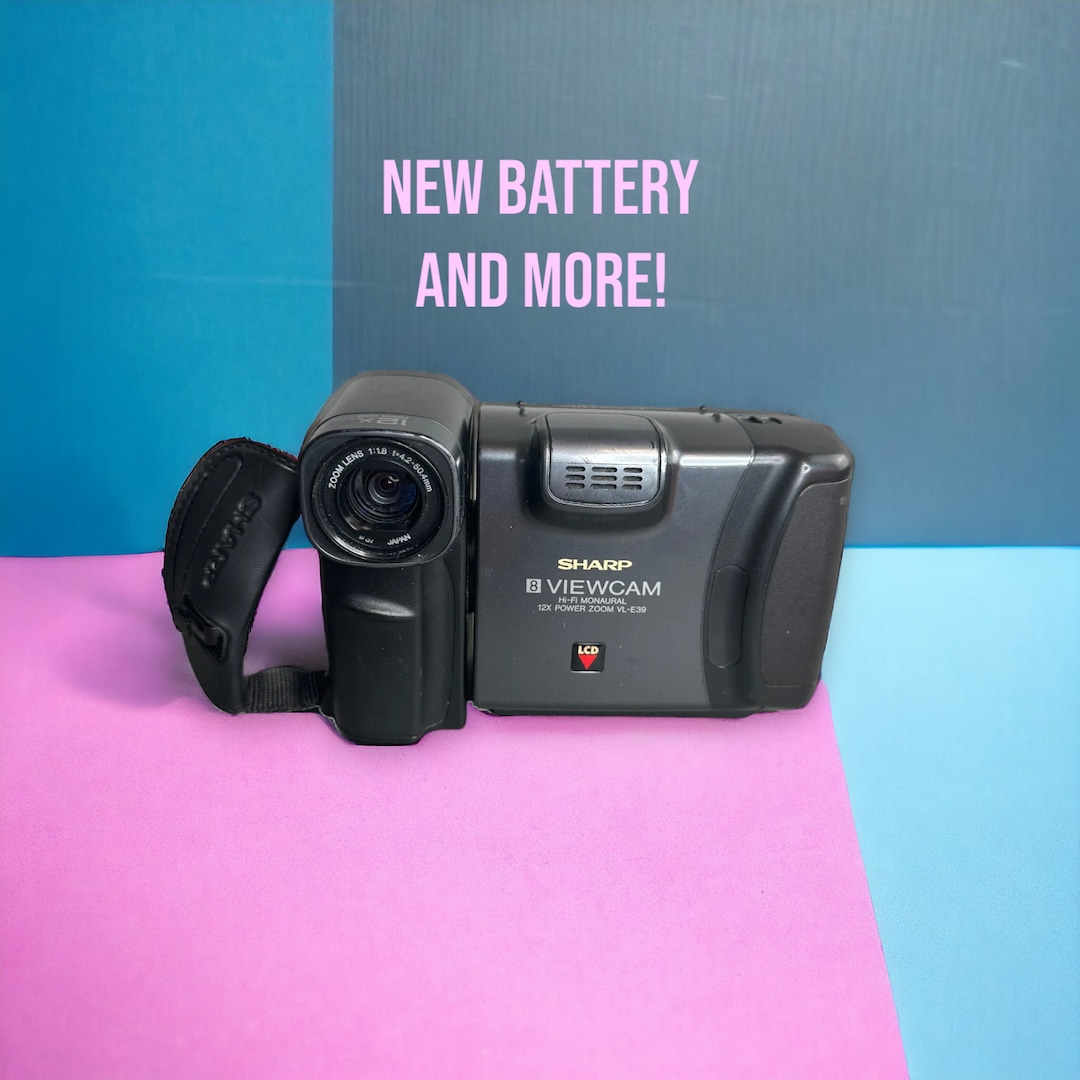 Sharp Video 8 Camcorder VIEWCAM VL-E39U + New Battery Y2K - Etsy