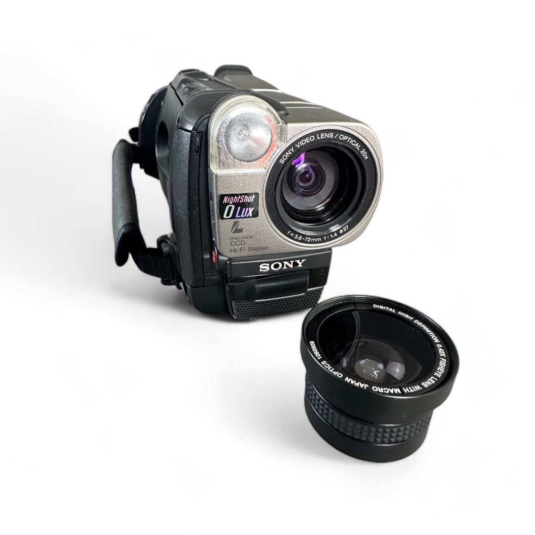 Fish Eye Lens for Vintage Sony Handycam CCD-TRV65,66,15,25,35,215,315 ...