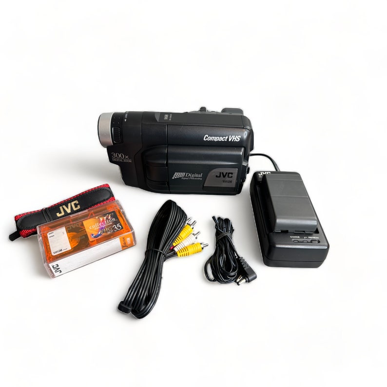 VHS-C Camcorder JVC Bundle With Lcd Screen New Battery Case Cables ...