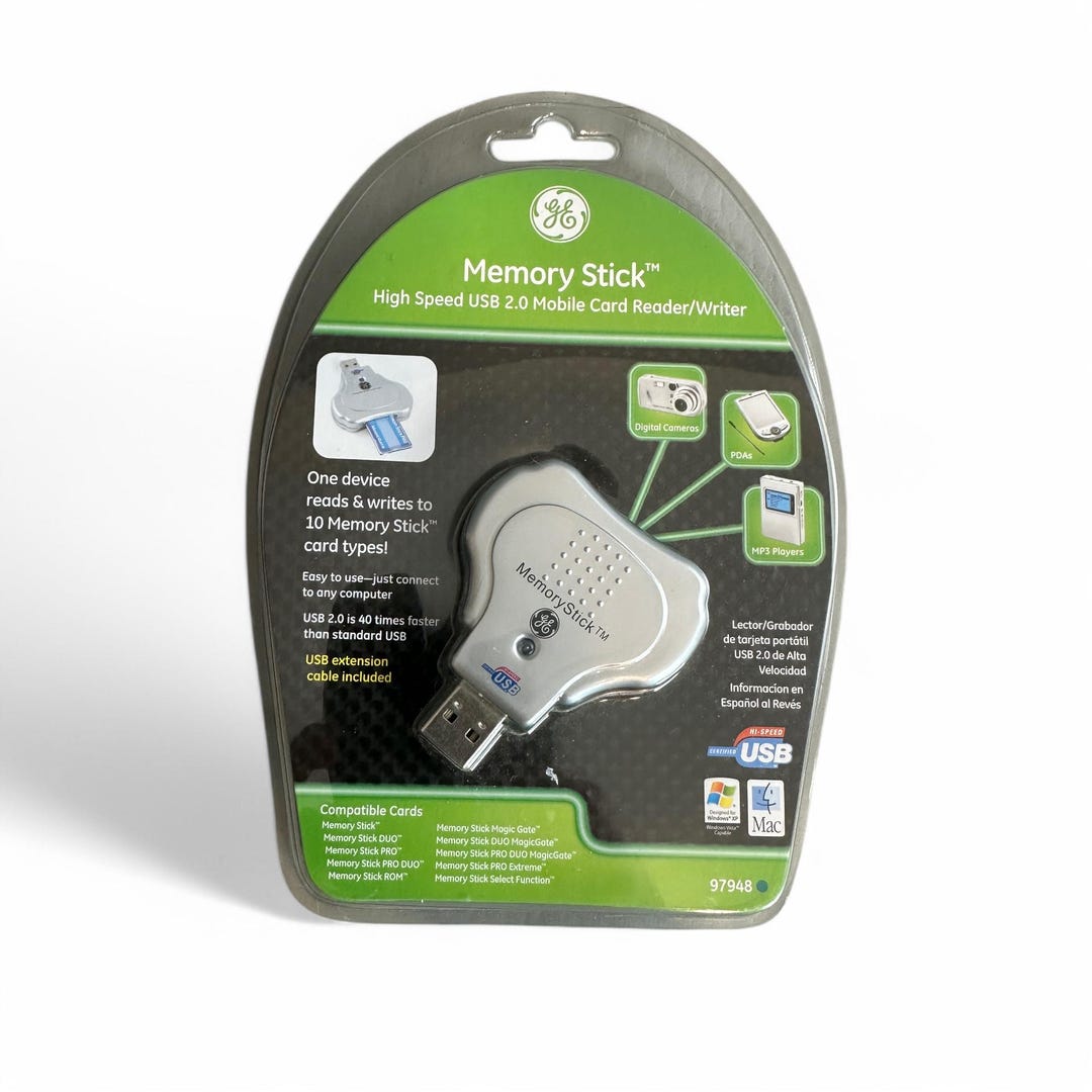 Vintage Sony Memory Stick Card Reader - Transfer Old Sony Cyber-shot ...