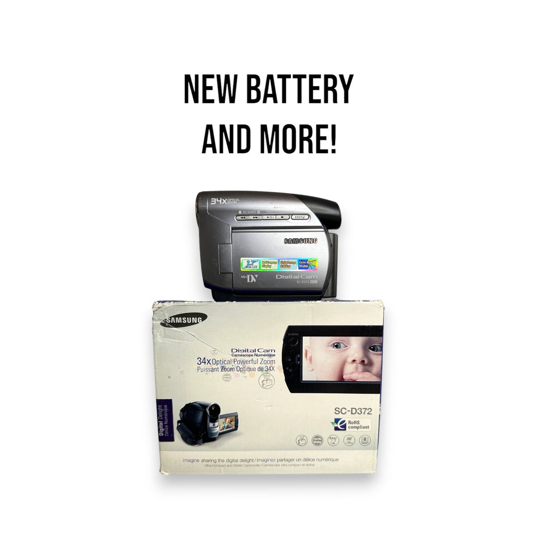 Samsung Mini DV Camcorder SC-D372 Y2K New Battery Actually Tested and ...