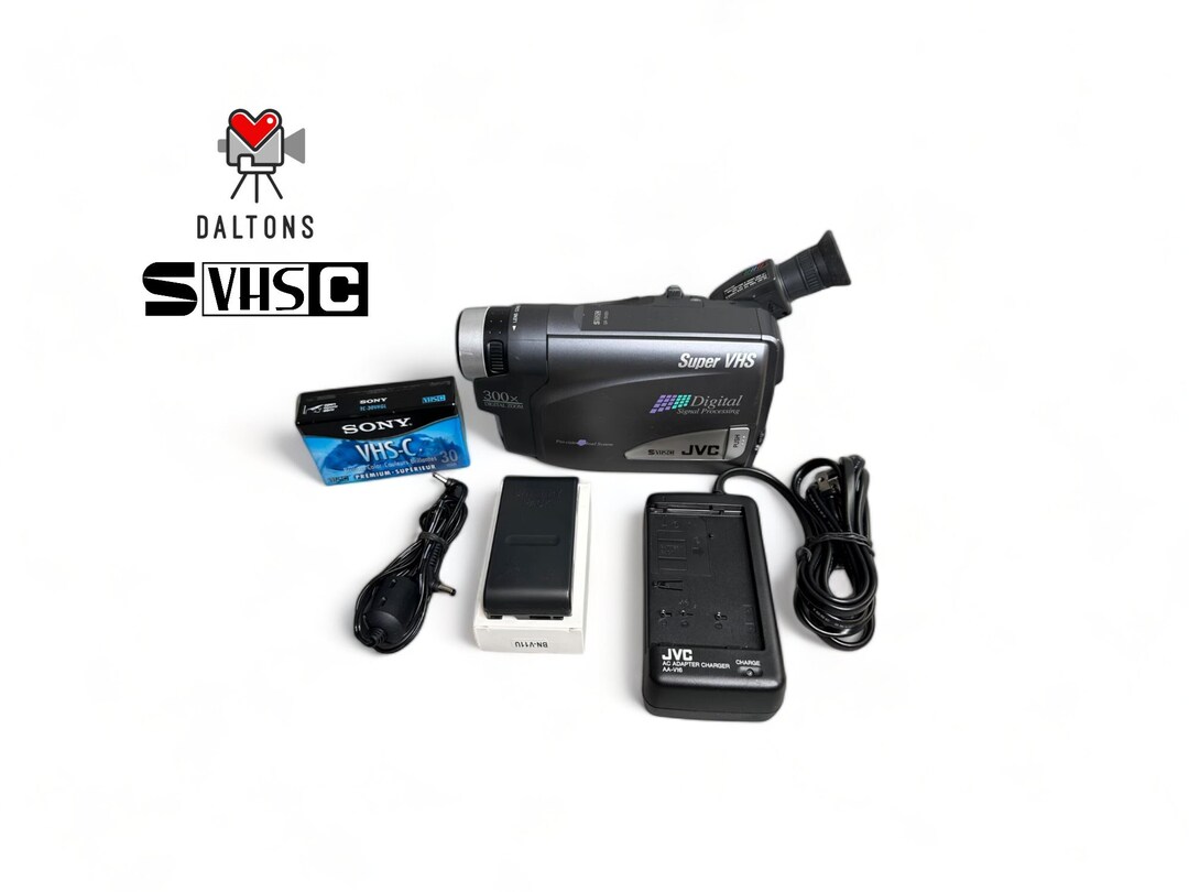 Super VHS-C Camcorder Y2K JVC Bundle With New Battery Cables Tested and ...