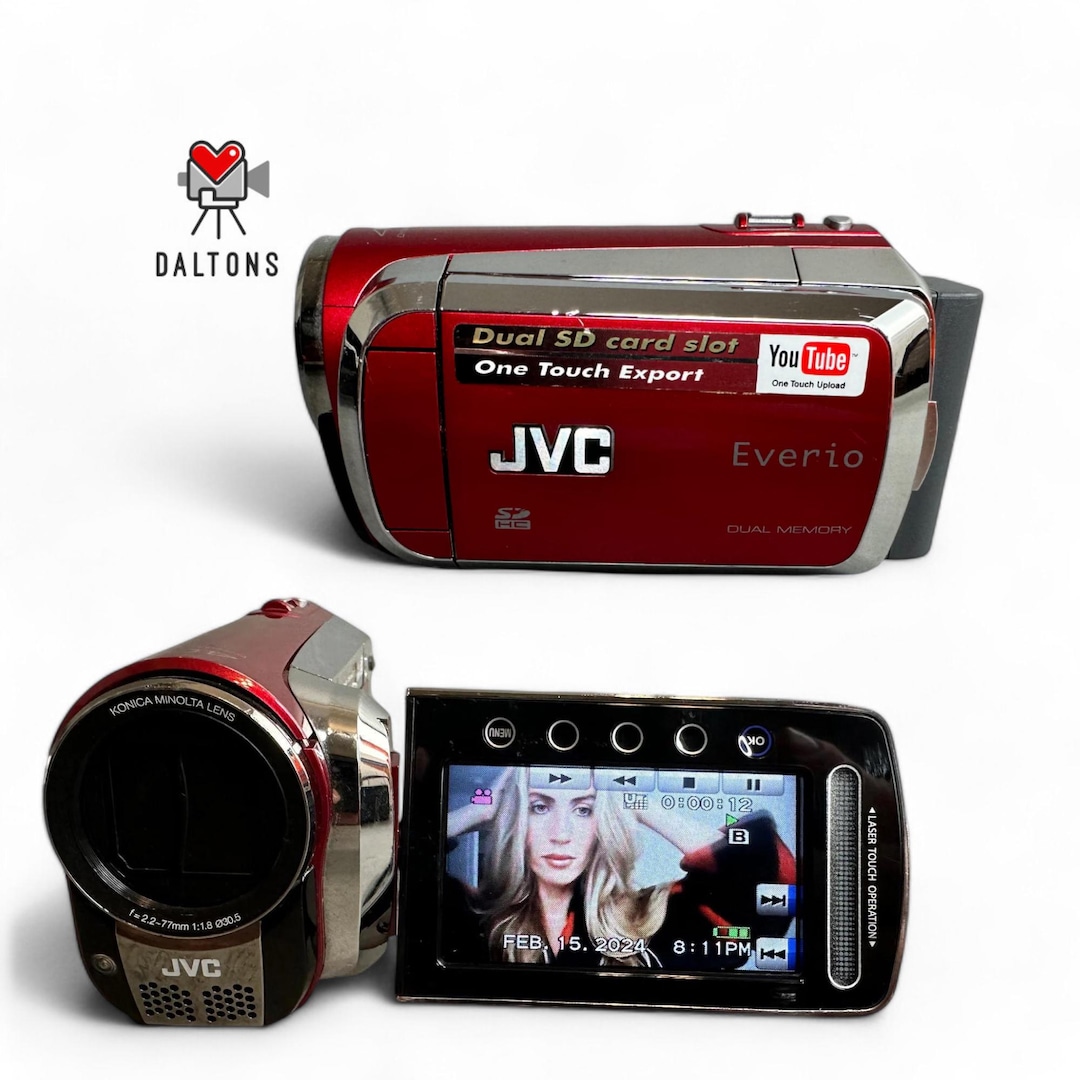 JVC Digital Camcorder Flash Media Everio GZ-MS120RU Red Bundle Y2K ...