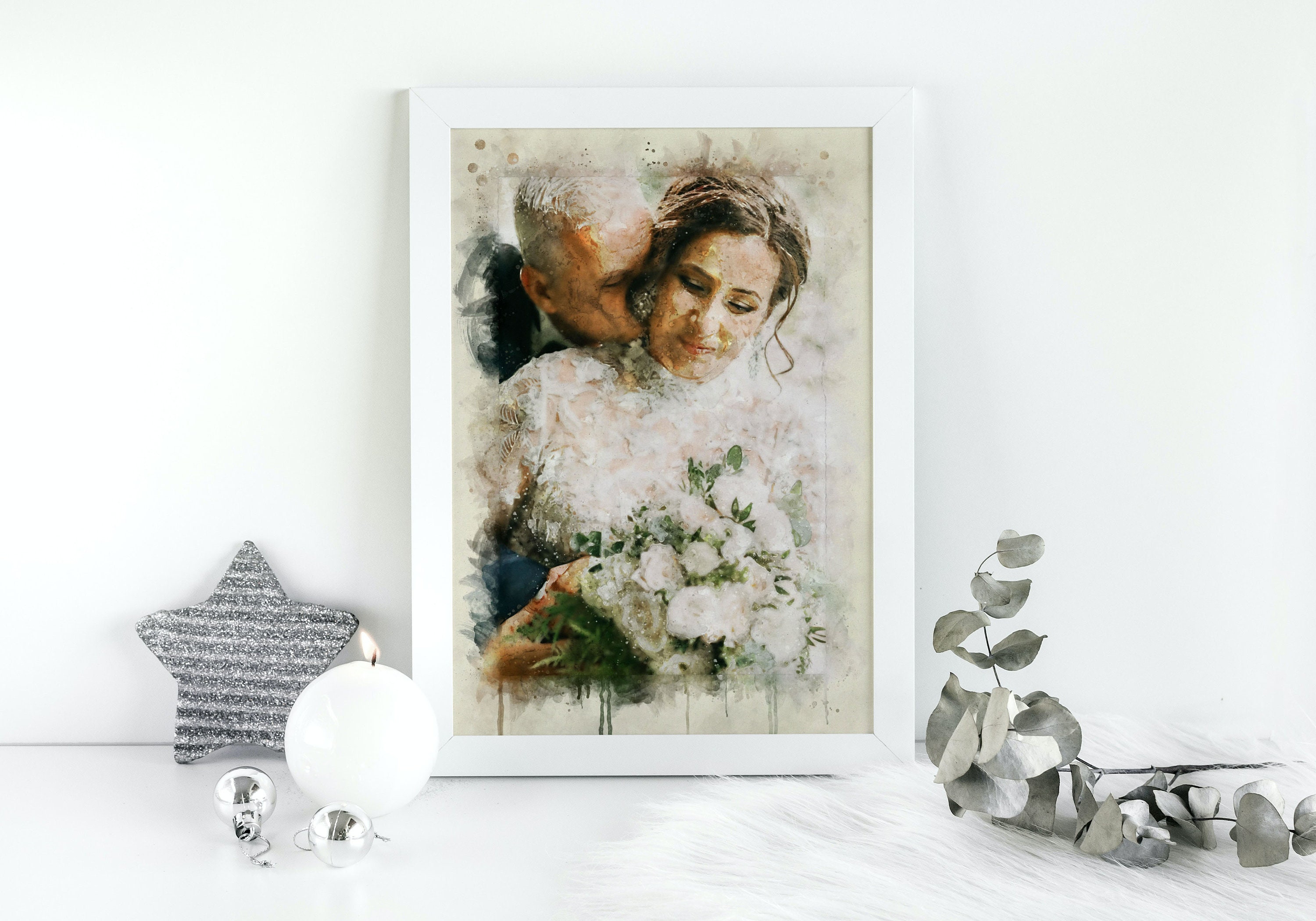 Custom Digital Portrait, Portrait From Photo, Custom Wedding Portrait ...