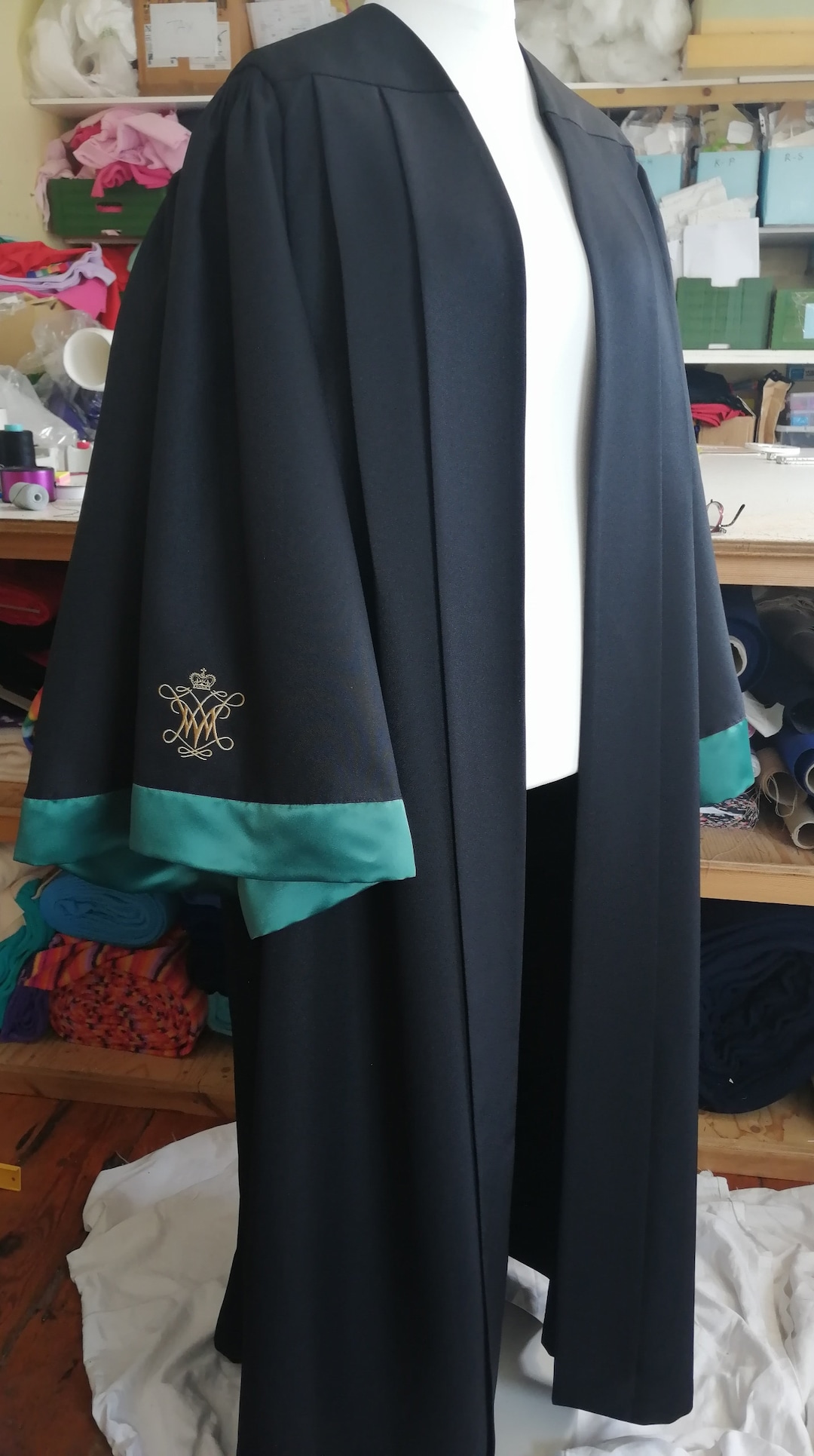 William and Mary Masters Gown, Luxury Embroidered Graduation University ...