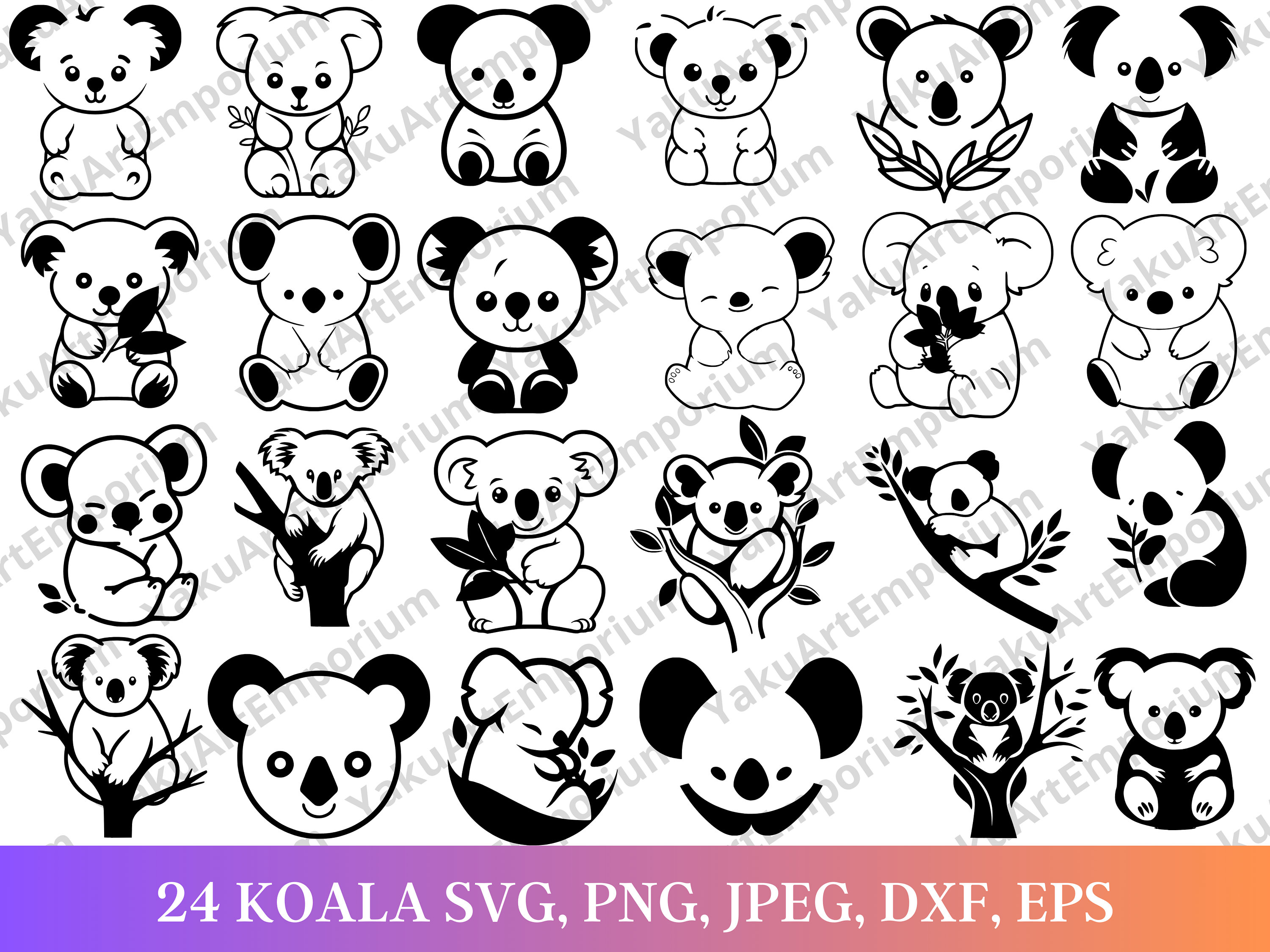 Koala Svg Bundle Koala Clipart Koala Svg Koala Png Vector - Etsy