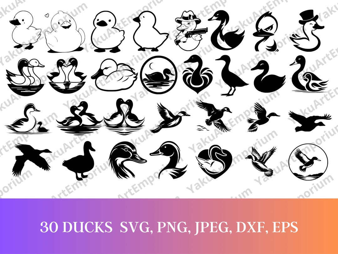 Ente Clipart Ente Clipart Ente SVG Dxf Ente Png Ente - Etsy.de