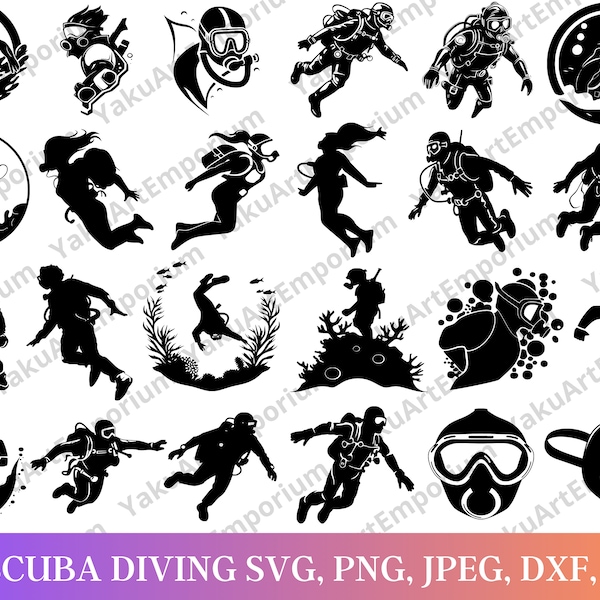 Scuba Diving Svg - Etsy