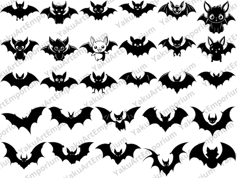 Bat Svg Bundle Bat Clipart Bat Dxf Bat Png Bat Vector - Etsy