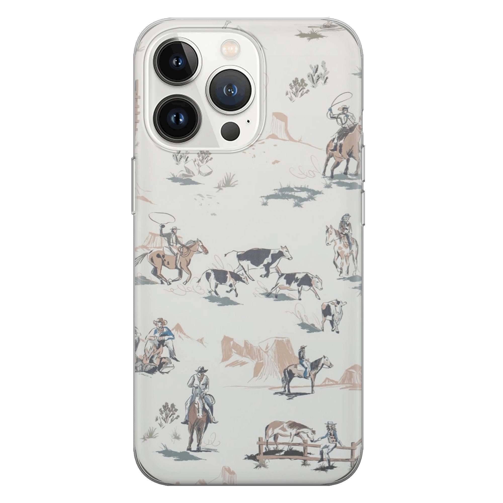 Cowboy Phone Case Western Cover for iPhone 17 Pro Max, 16e, 15, 14, 12 ...