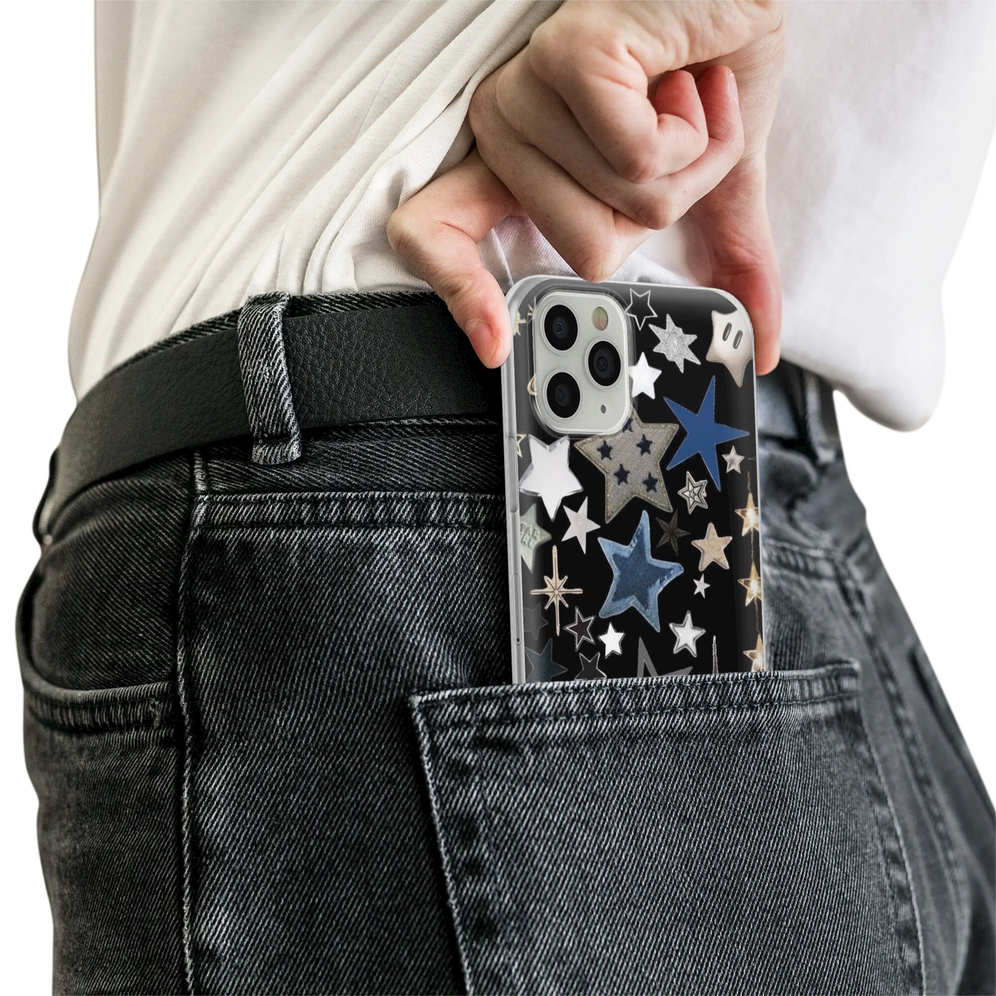 Star Phone Case Luminous Cover for iPhone 17 Pro Max, 16e, 15, 14, 12 ...