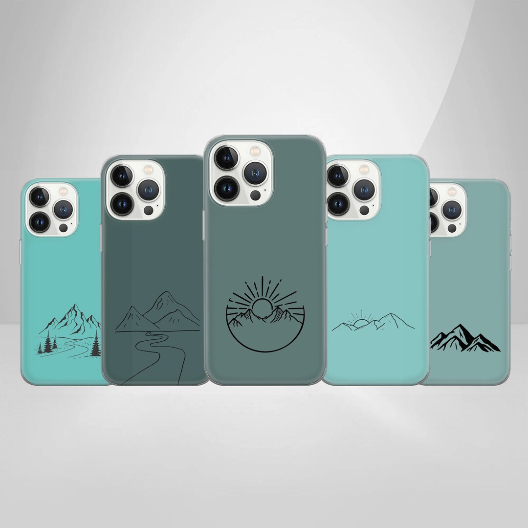 Minimalist Mountain Phone Case Hill Peak Cover for iPhone 16 Pro Max ...
