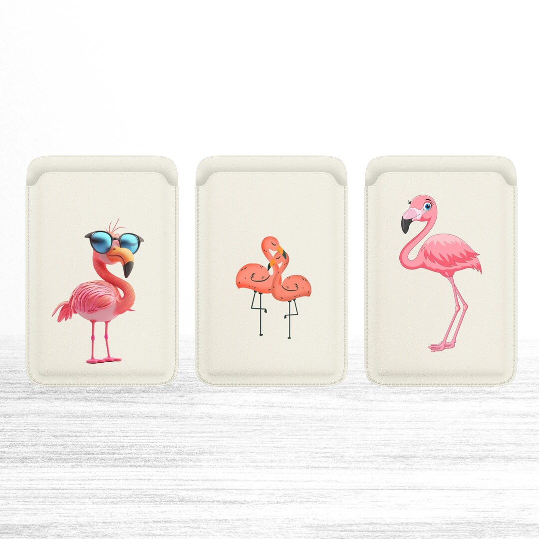 Flamingo Magsafe Wallet, Magnetic Animal Print Wallet Compatible With ...