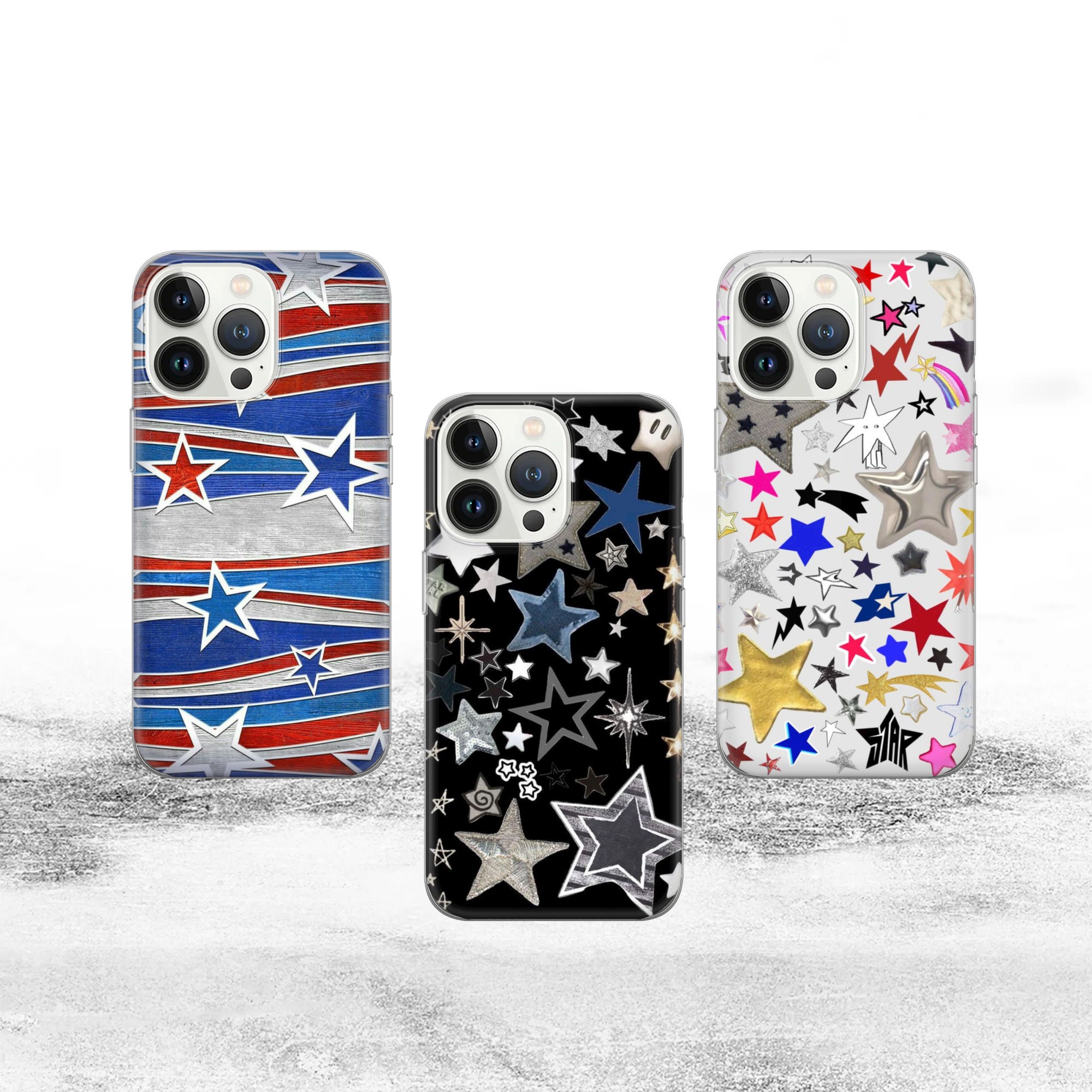 Star Phone Case Luminous Cover for iPhone 17 Pro Max, 16e, 15, 14, 12 ...