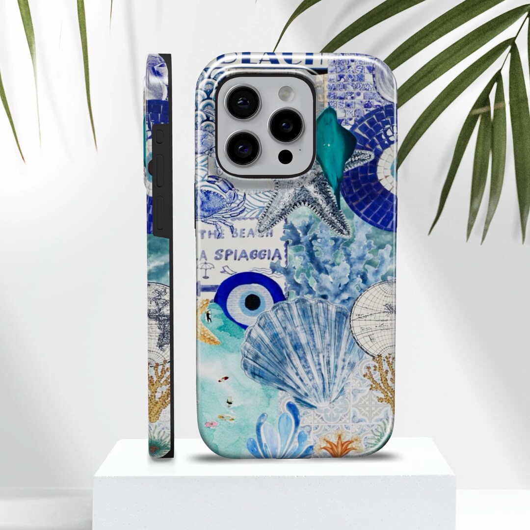 Santorini Collage Phone Case Aesthetic Toughfor iPhone 17 Pro Max, 16e ...