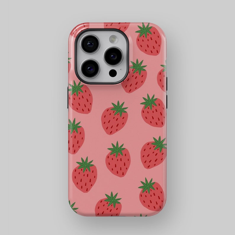 Strawberry Phone Case Fruits TOUGH Cover Fit for iPhone 15 Pro Max, 14 ...