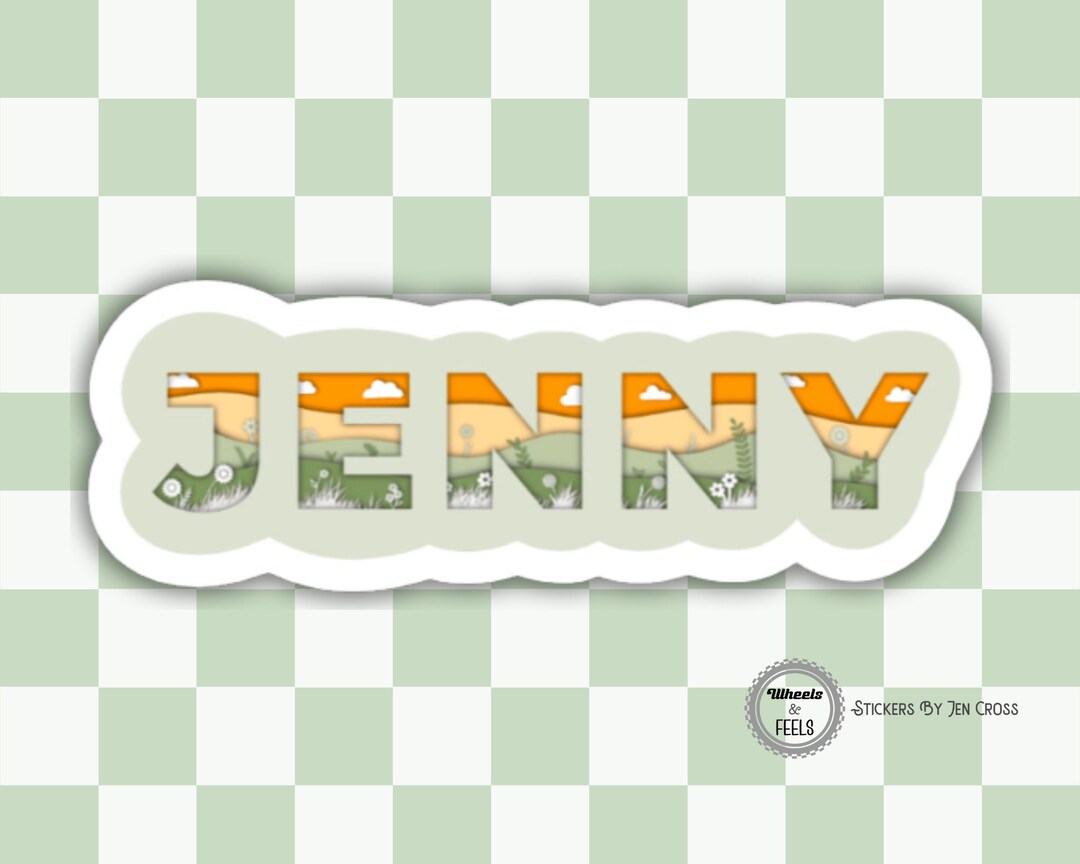 Custom Layered Name Sticker Waterbottle Laptop Notebook - Etsy