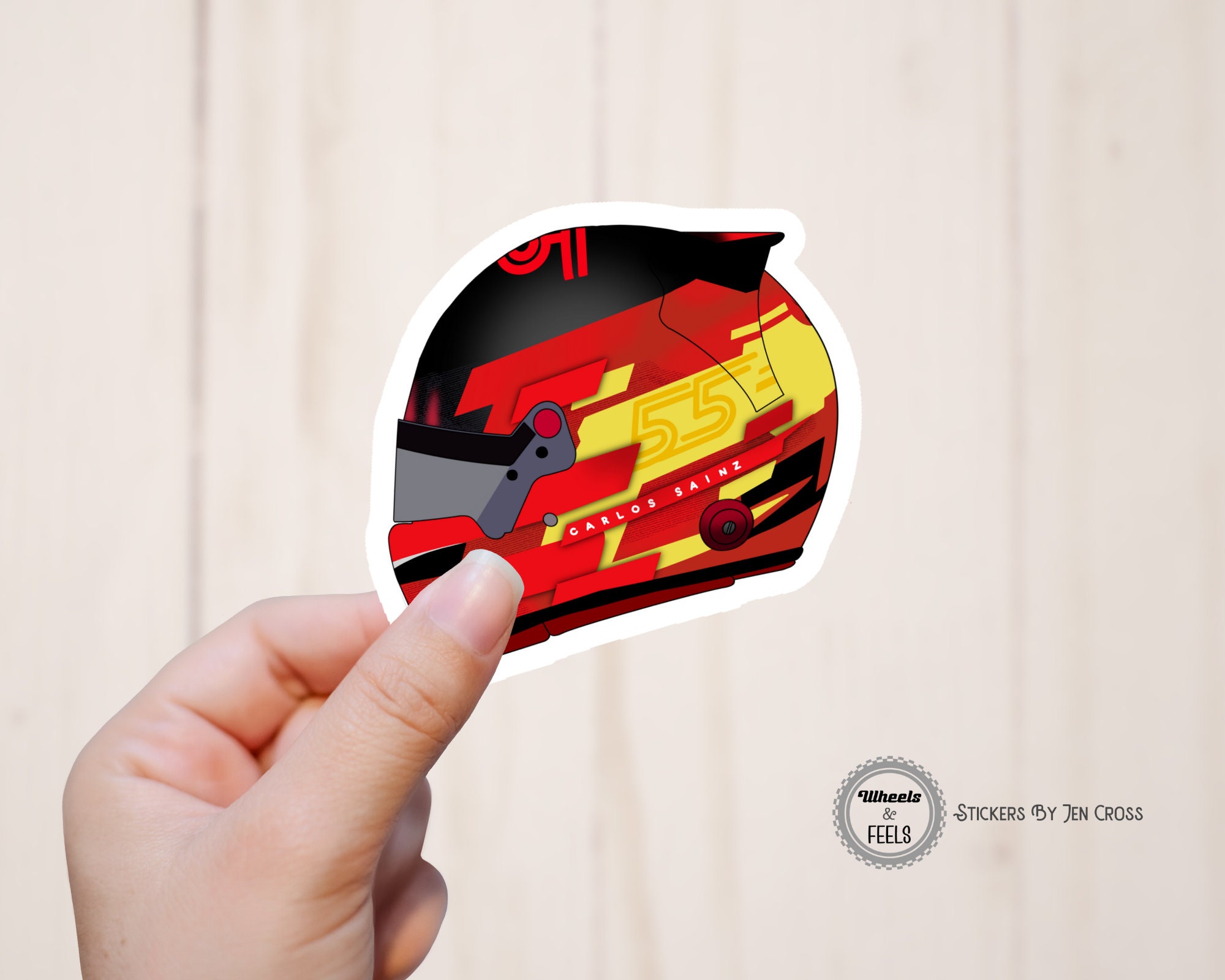 2024 Carlos Sainz F1 Helmet Sticker Waterbottle Laptop Notebook - Etsy