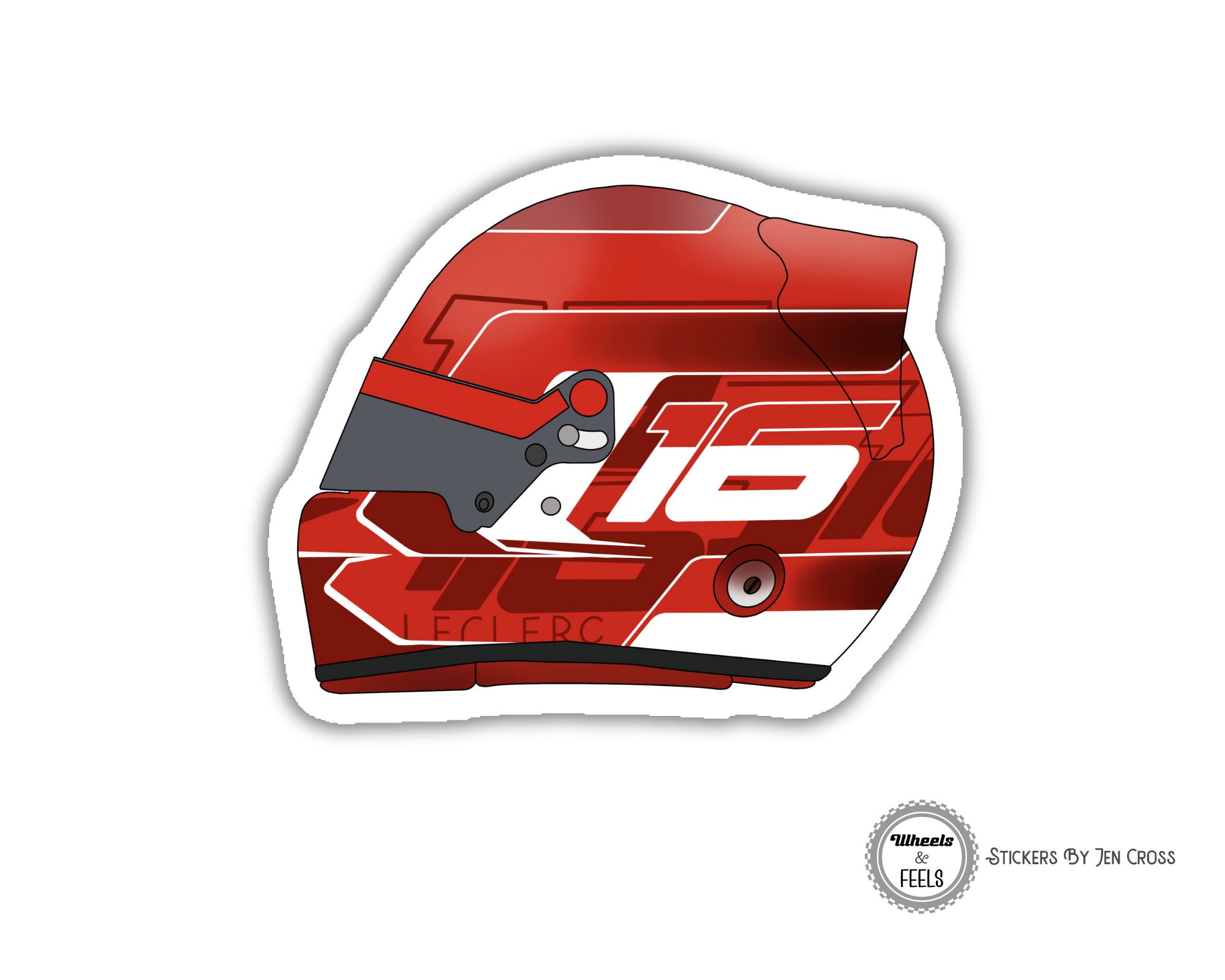 2024 Charles Leclerc F1 Helmet Sticker Waterbottle Laptop Notebook - Etsy