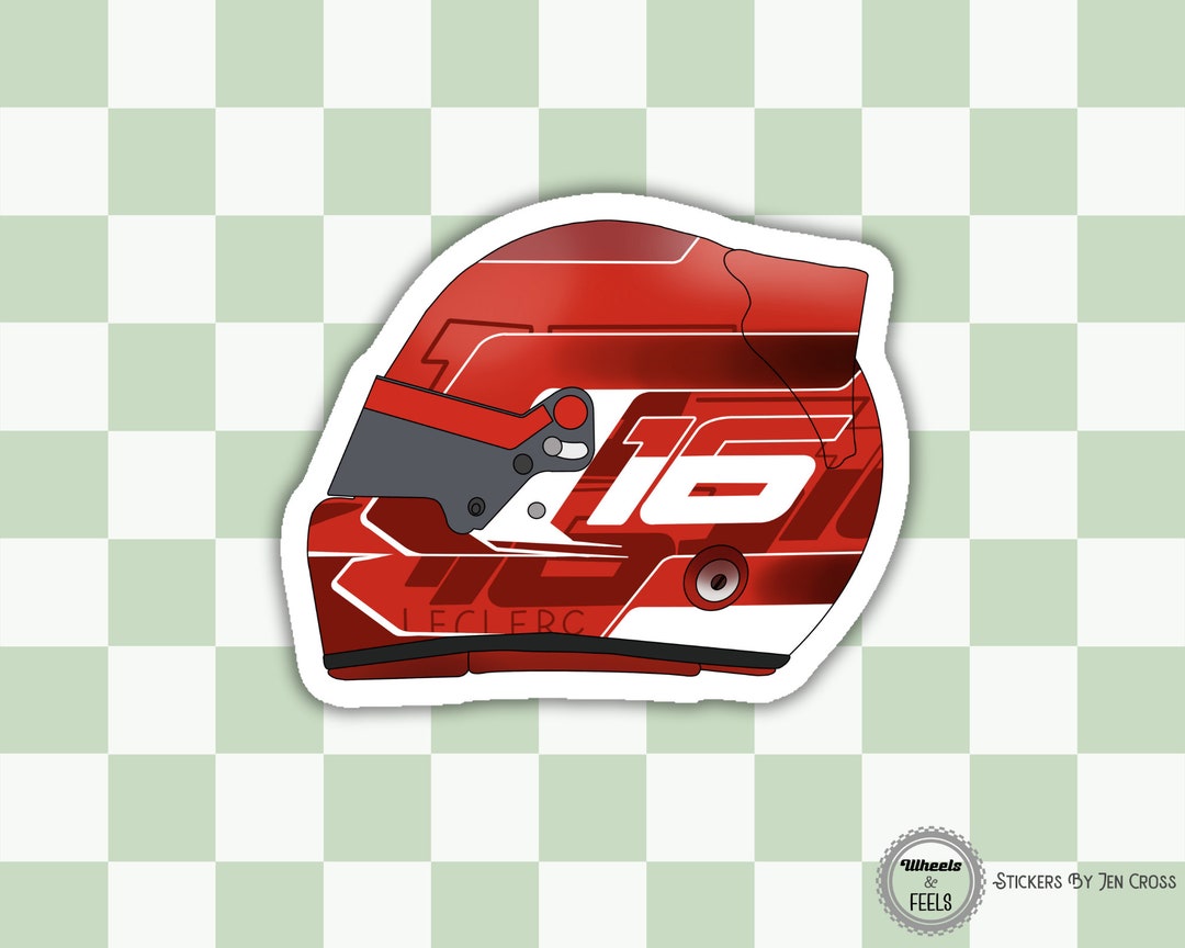 2024 Charles Leclerc F1 Helmet Sticker Waterbottle Laptop Notebook - Etsy