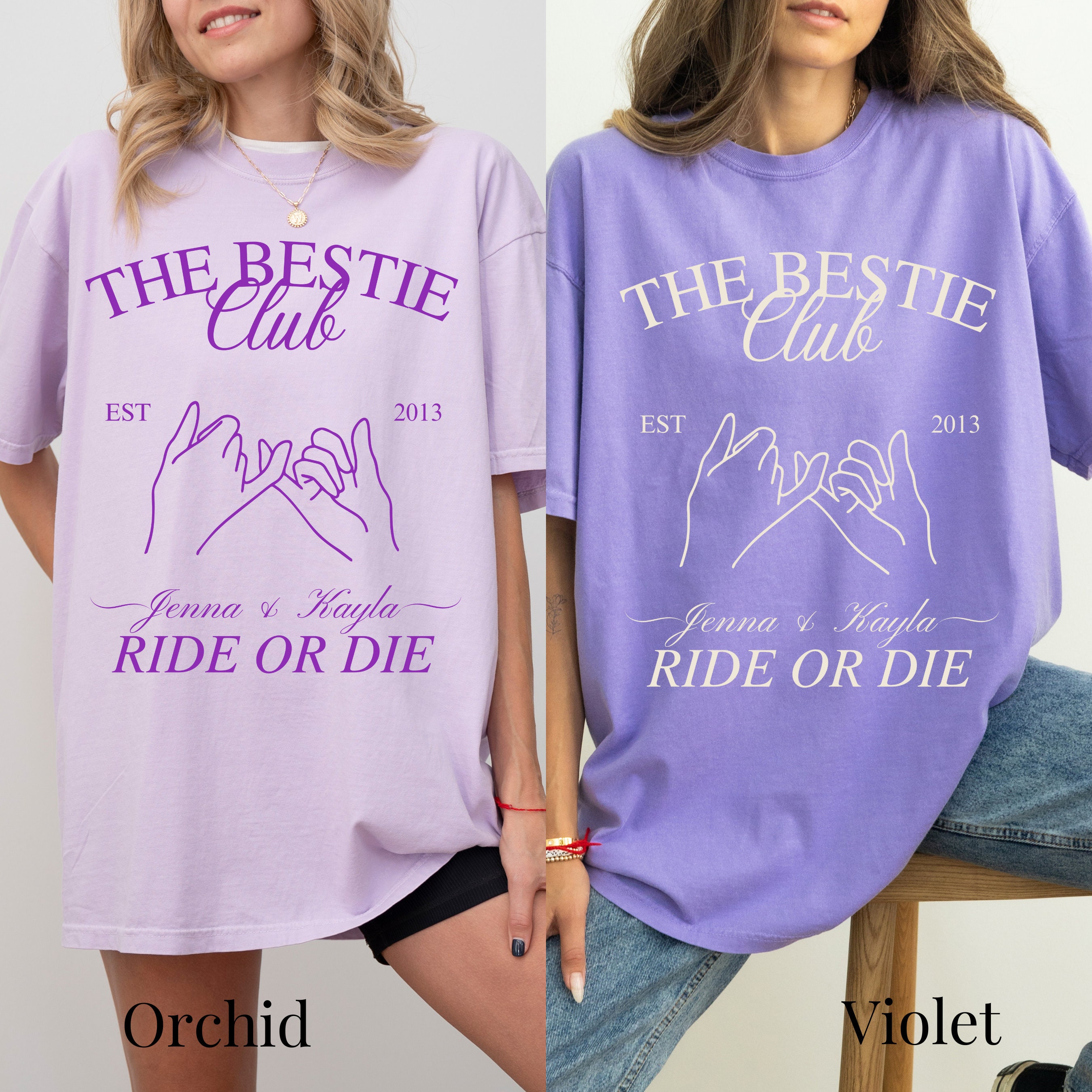 Custom Best Friend Matching Shirt Personalized Bestie Gift Best Friend ...