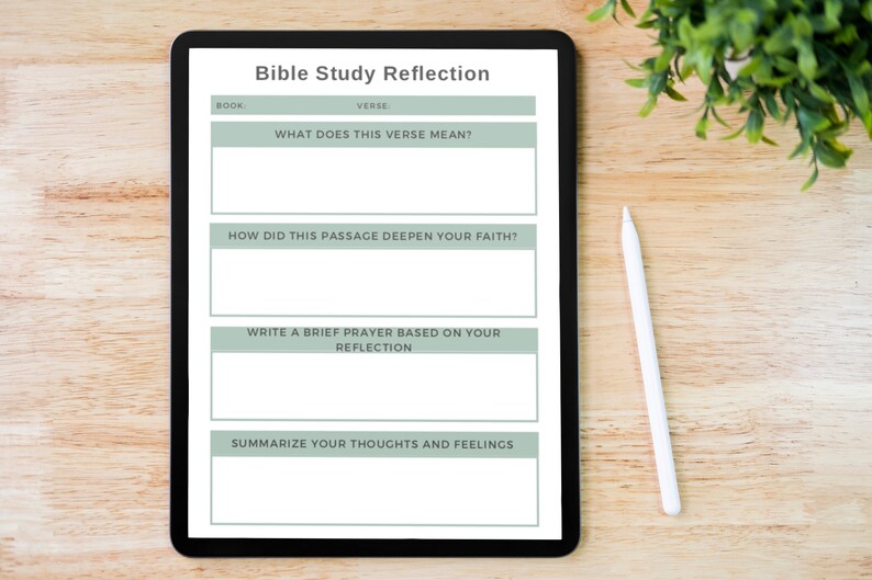 Bible Study Reflection Sheet Bible Study Printable Printable Template ...