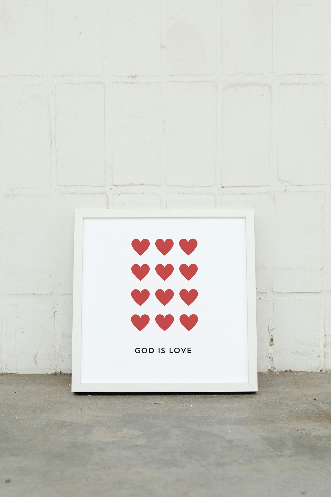 God is Love Wall Art 1 John 4:8 Printable Wall Art Biblical Minimal ...