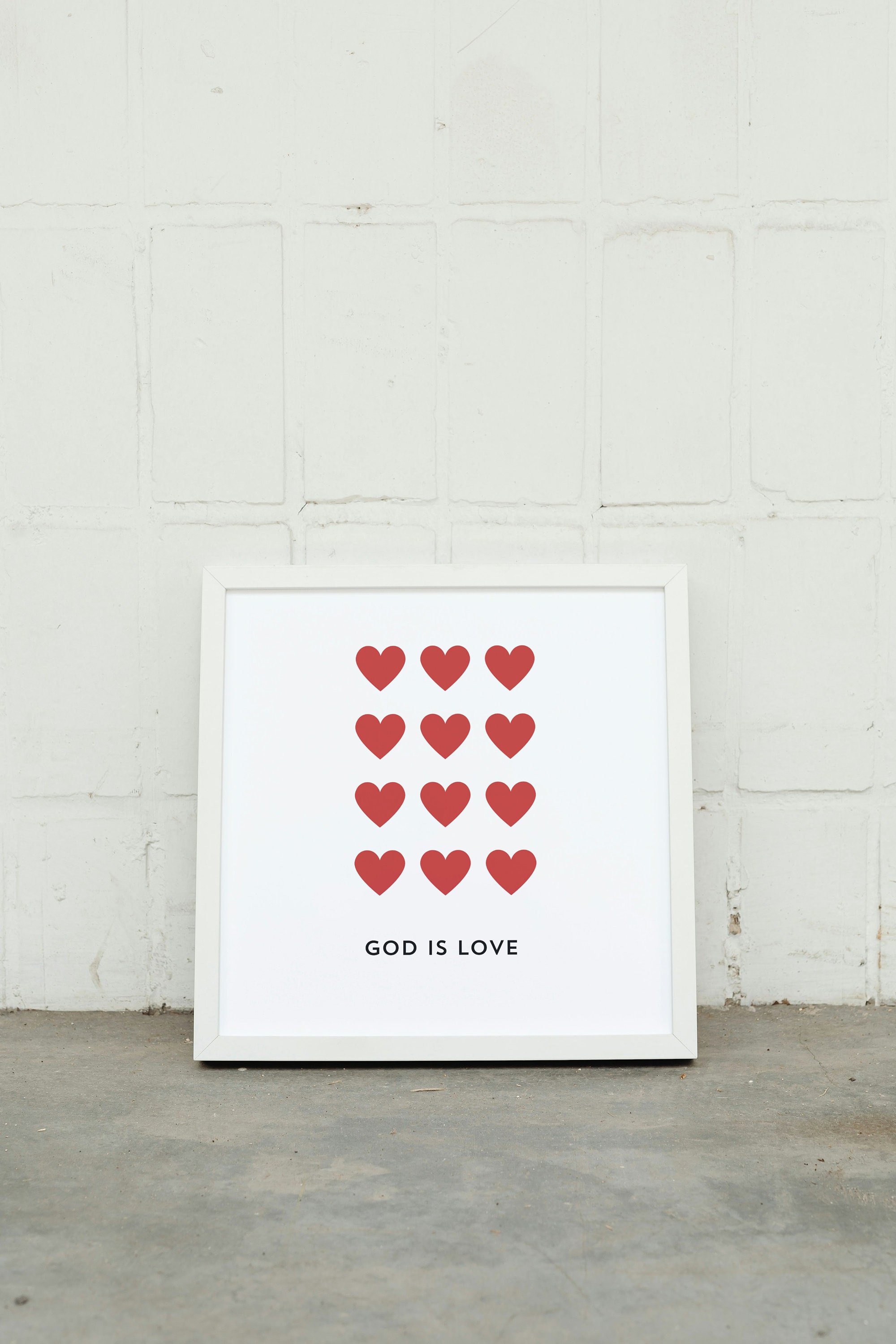 God is Love Wall Art 1 John 4:8 Printable Wall Art Biblical Minimal ...
