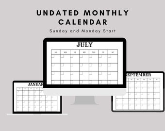 Blank Monthly Calendar, Printable Calendar, Cow Print Calendar, Sunday ...