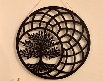 Laser Cut Tree of Life Wall Decor Sign, SVG DXF AI Digital Vectorial ...