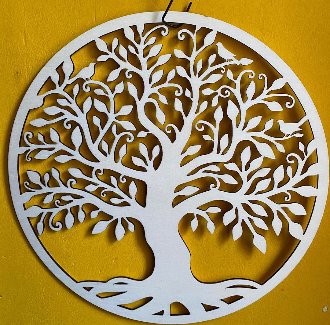 Tree of Life With Birds Laser Cut-engraving Template Svg, Dxf, Ai File ...