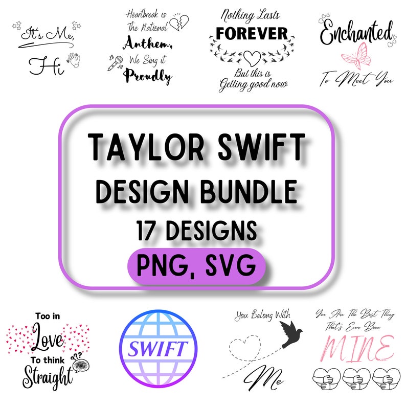 Taylor Swift Bundle Svg, Taylors Version Svg Bundle, Swift Svg Bundle ...