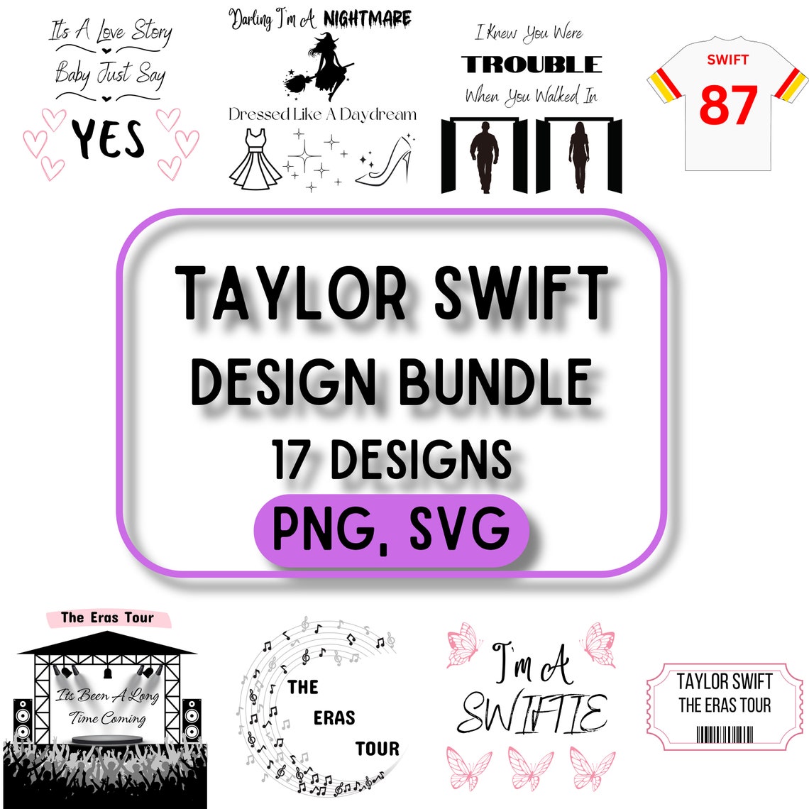 Taylor Swift Bundle Svg, Taylors Version Svg Bundle, Swift Svg Bundle ...