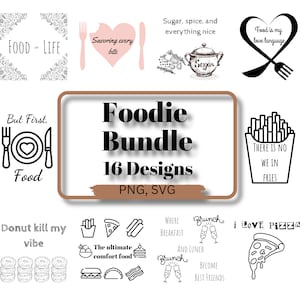 Foodie Bundle, Foodie Quotes Svg, Food Svg, Fake Food Svg, Brunch Svg ...