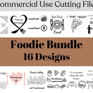 Foodie Bundle, Foodie Quotes Svg, Food Svg, Fake Food Svg, Brunch Svg ...