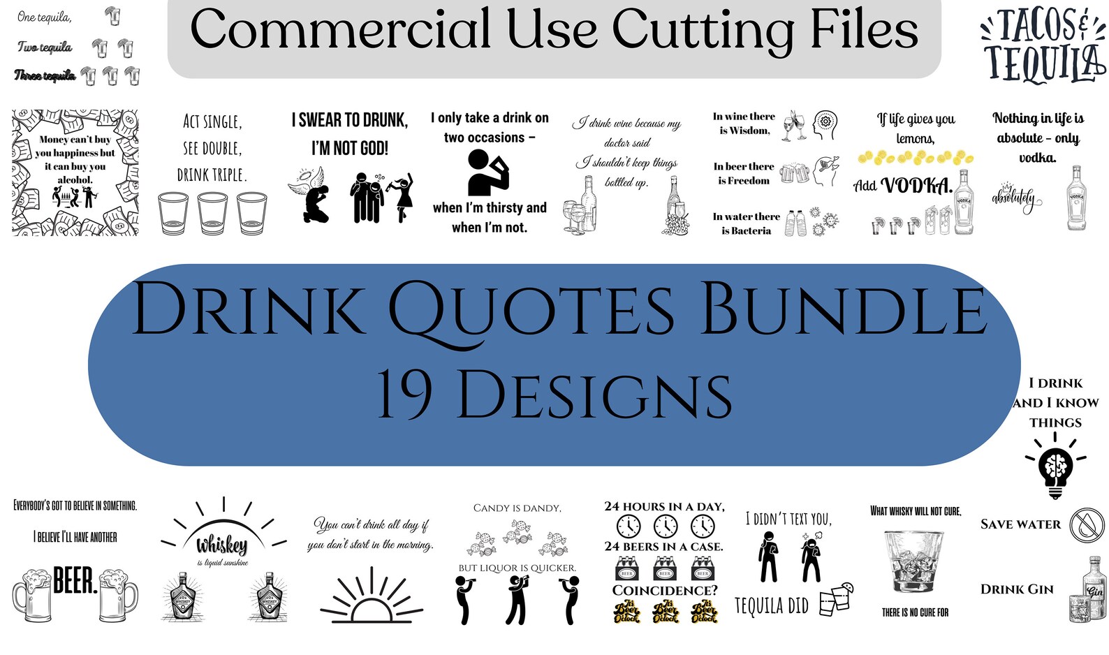 Alcohol Bundle, Drinking Quotes Svg, Beer Svg, Tequila Svg, Wine Svg ...