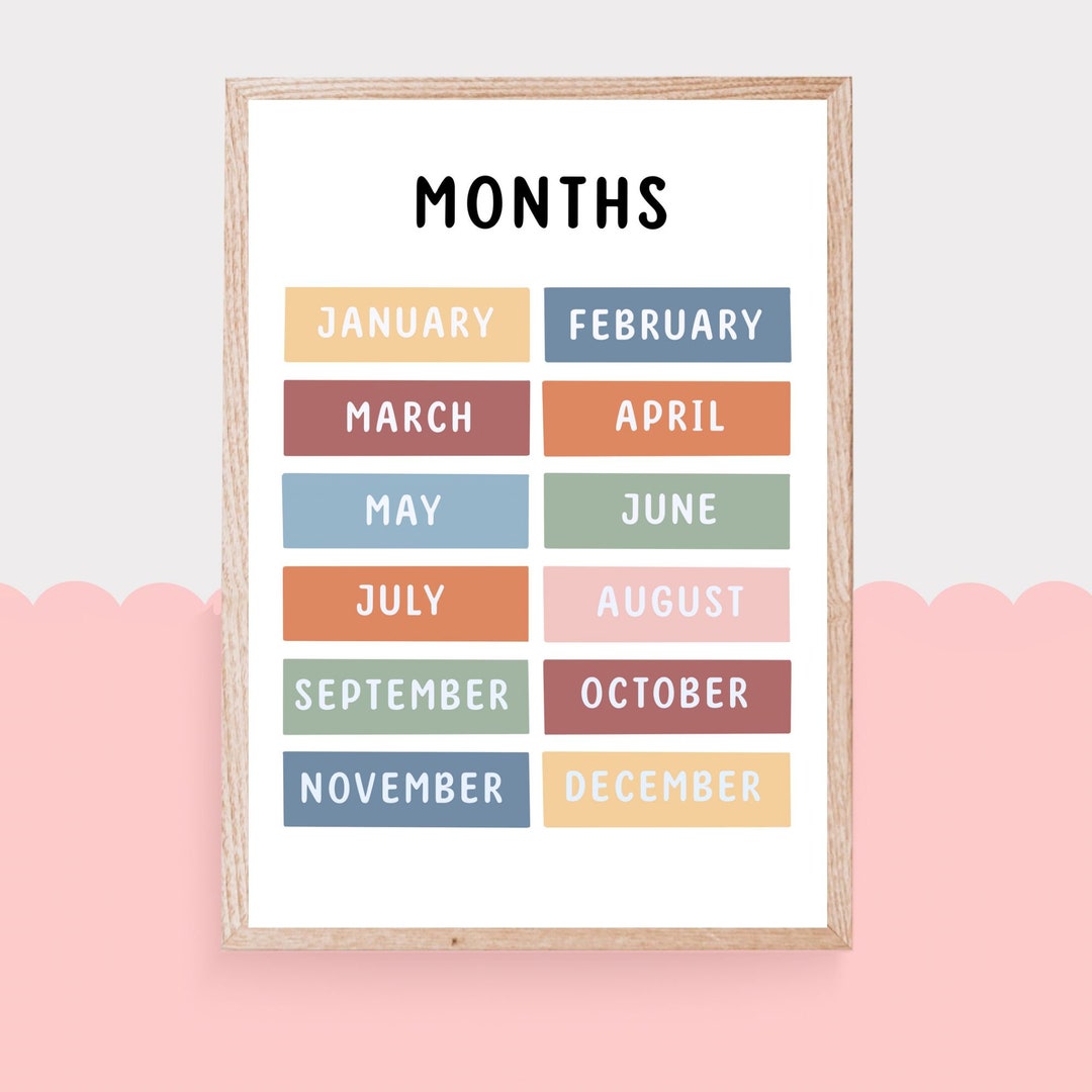 Days of the Week Classroom Decor Boho Calendar Poster - Etsy