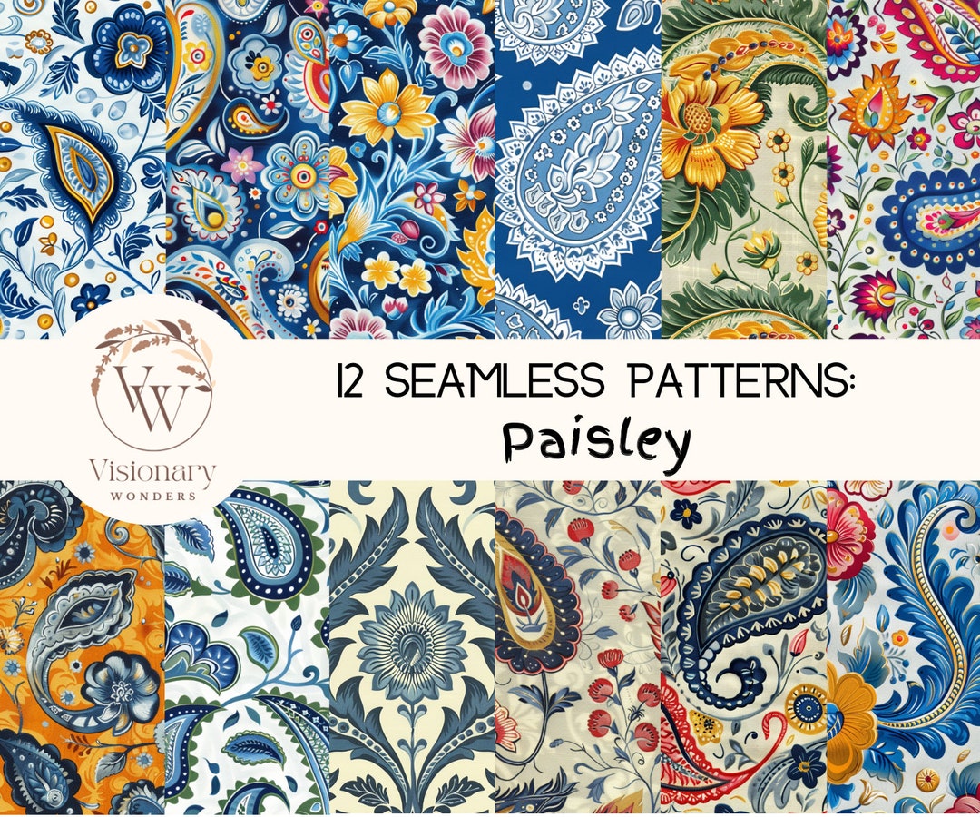 Seamless Pattern 12 Seamless High Resolution Digital Download Vibrant ...