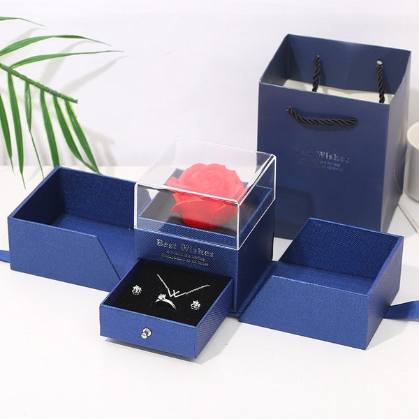 Eternal Rose Box With Necklace - Etsy