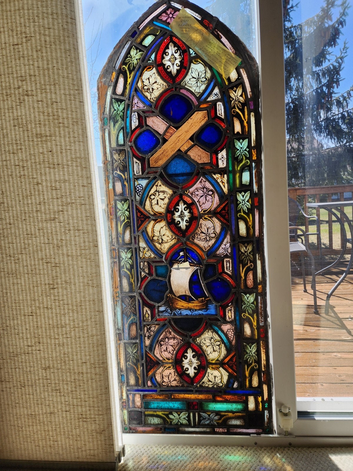 Old Church Painted Stain Glass Windows - Etsy