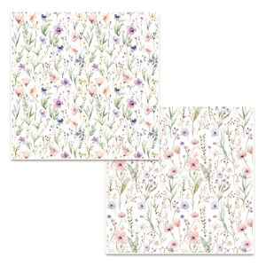 Watercolor Spring Wildflower Digital Paper | Seamless Floral Patterns ...