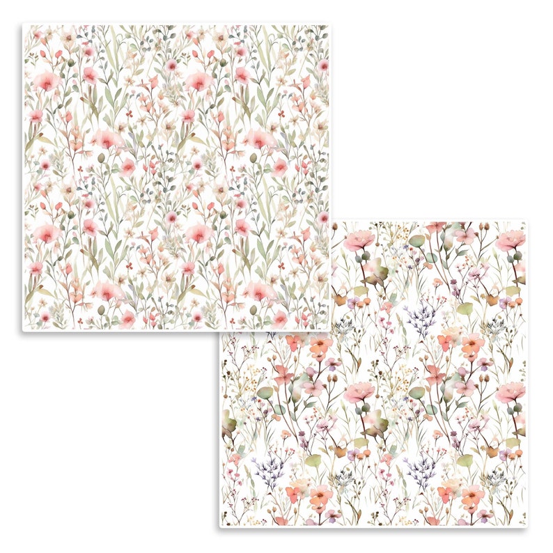 Watercolor Wildflower Patterns | 12 Spring Floral Illustrations (digital Download) - Etsy