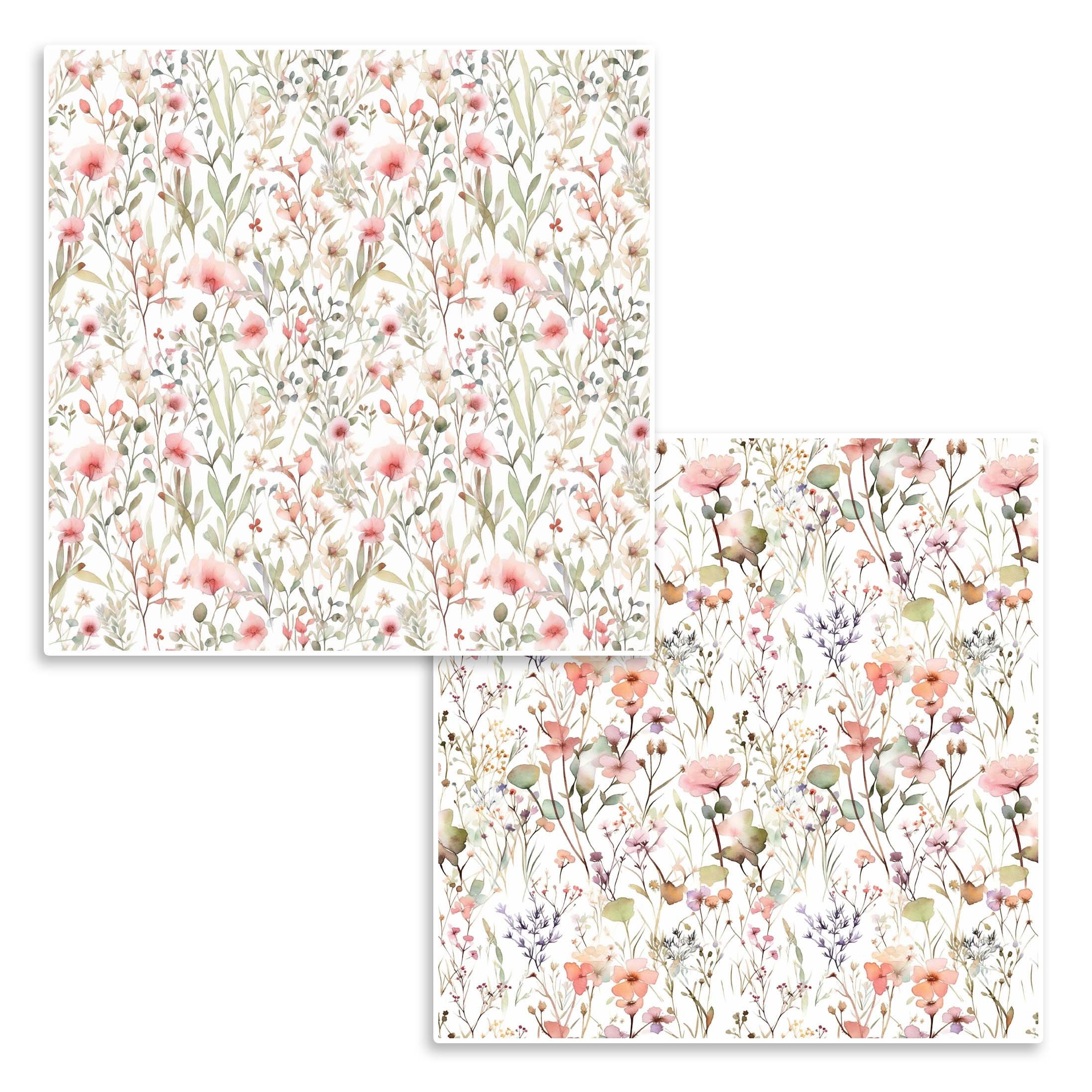 12 Watercolor Wildflower Patterns | Spring Field Summer Floral ...