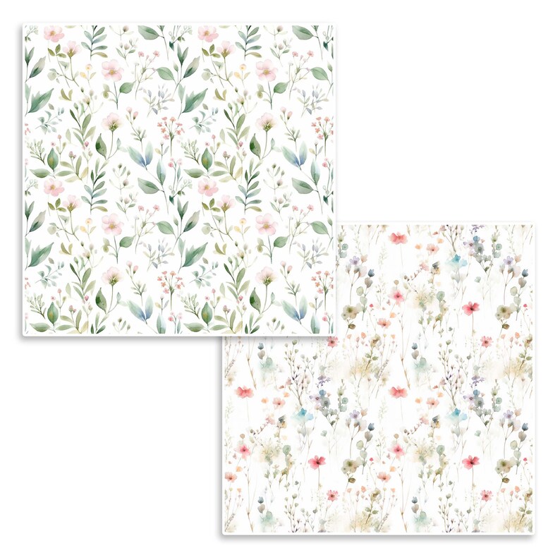Watercolor Wildflower Patterns | 12 Spring Floral Illustrations (digital Download) - Etsy