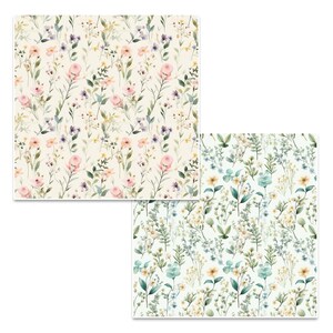 12 Seamless Spring Wildflowers | Watercolor Flower Backgrounds | Spring ...