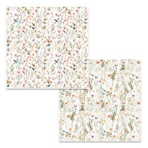 12 Seamless Spring Wildflowers | Watercolor Flower Backgrounds | Spring ...