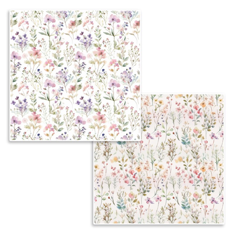Watercolor Wildflower Patterns | 12 Spring Floral Illustrations (digital Download) - Etsy