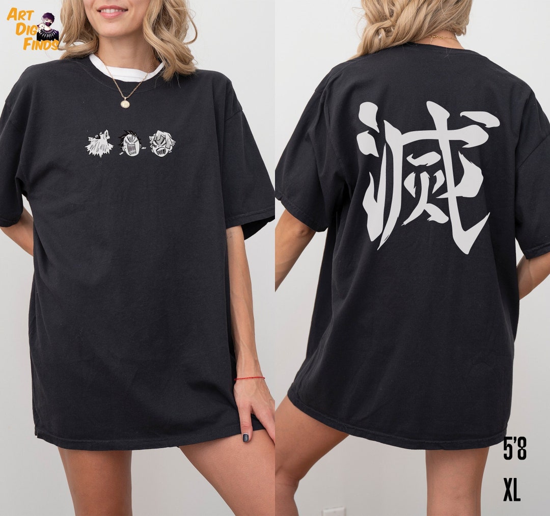 Cute Demon Slayer Corps Shirt,tanjiro,zenitsu,inosuke,oversize Anime ...